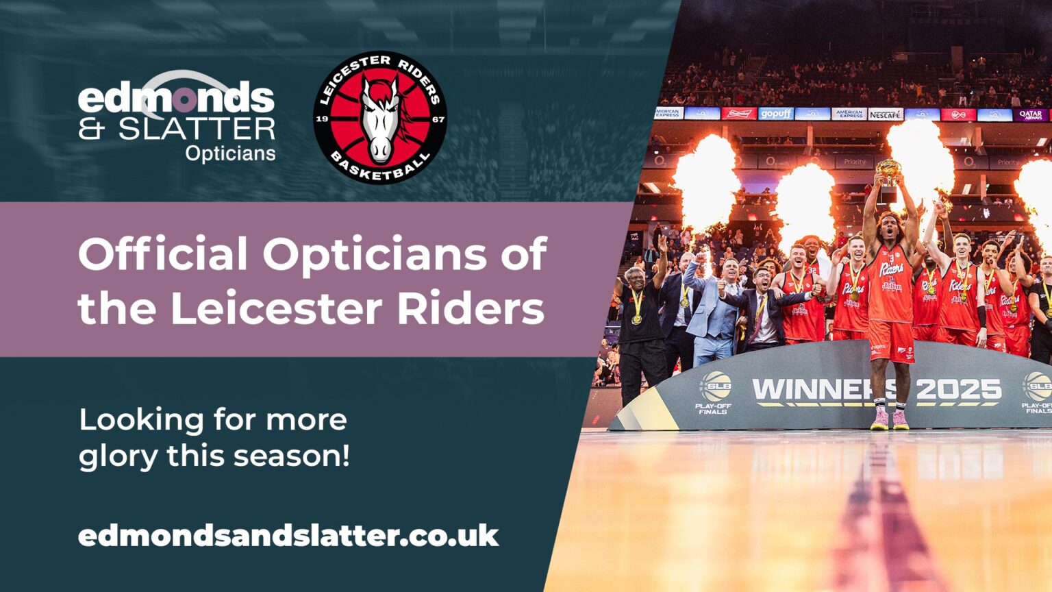 Leicester Riders Renew Partnership with Edmonds & Slatter Opticians ...